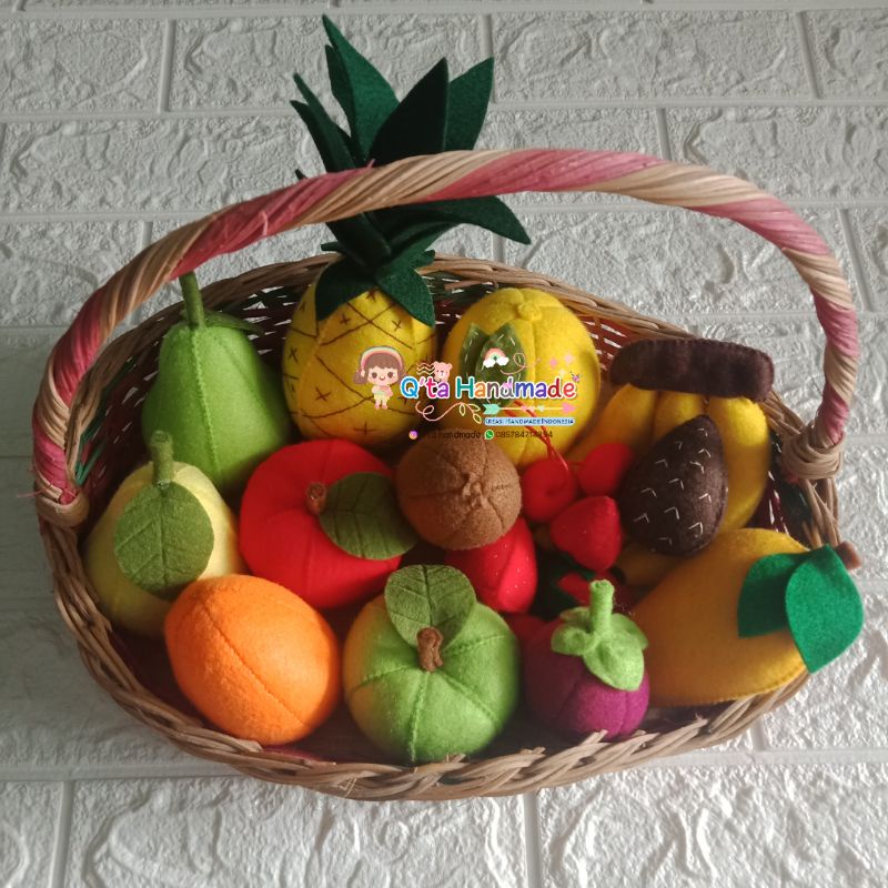 Jual Mainan Buah Flanel / Mainan Edukasi / Pengenalan Nama Buah ...