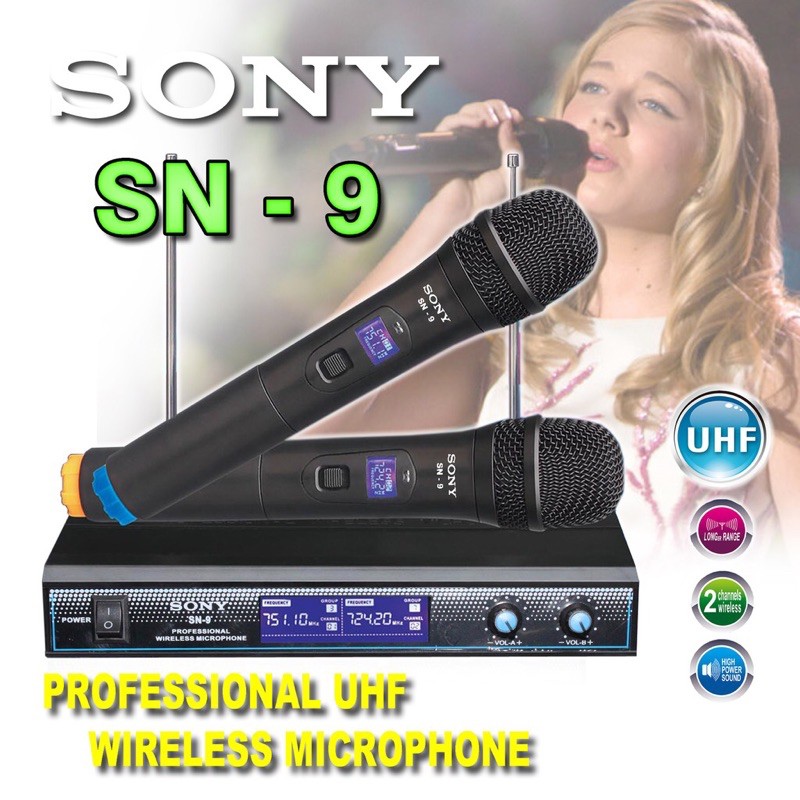Jual Mic wireless SONY SN 9 2 buah microphone Indonesia|Shopee Indonesia