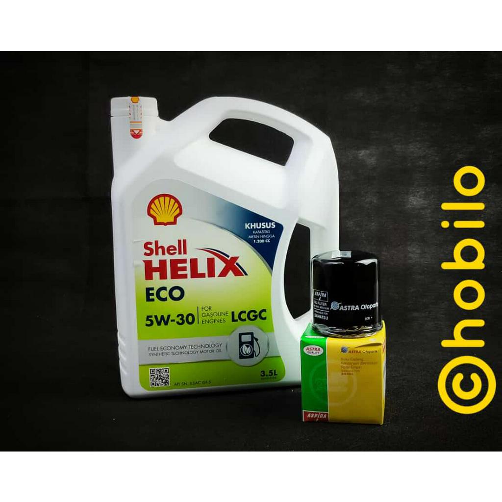 Jual Paket Oli Shell Helix Eco 5W-30 SN 3.5L dan Filter Oli untuk mobil ...