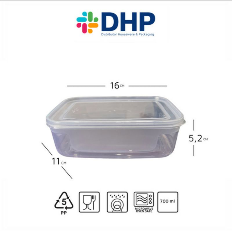 Jual Food Box 700ml Plastik / Kotak Makan 700 ml Sealware / Toples ...