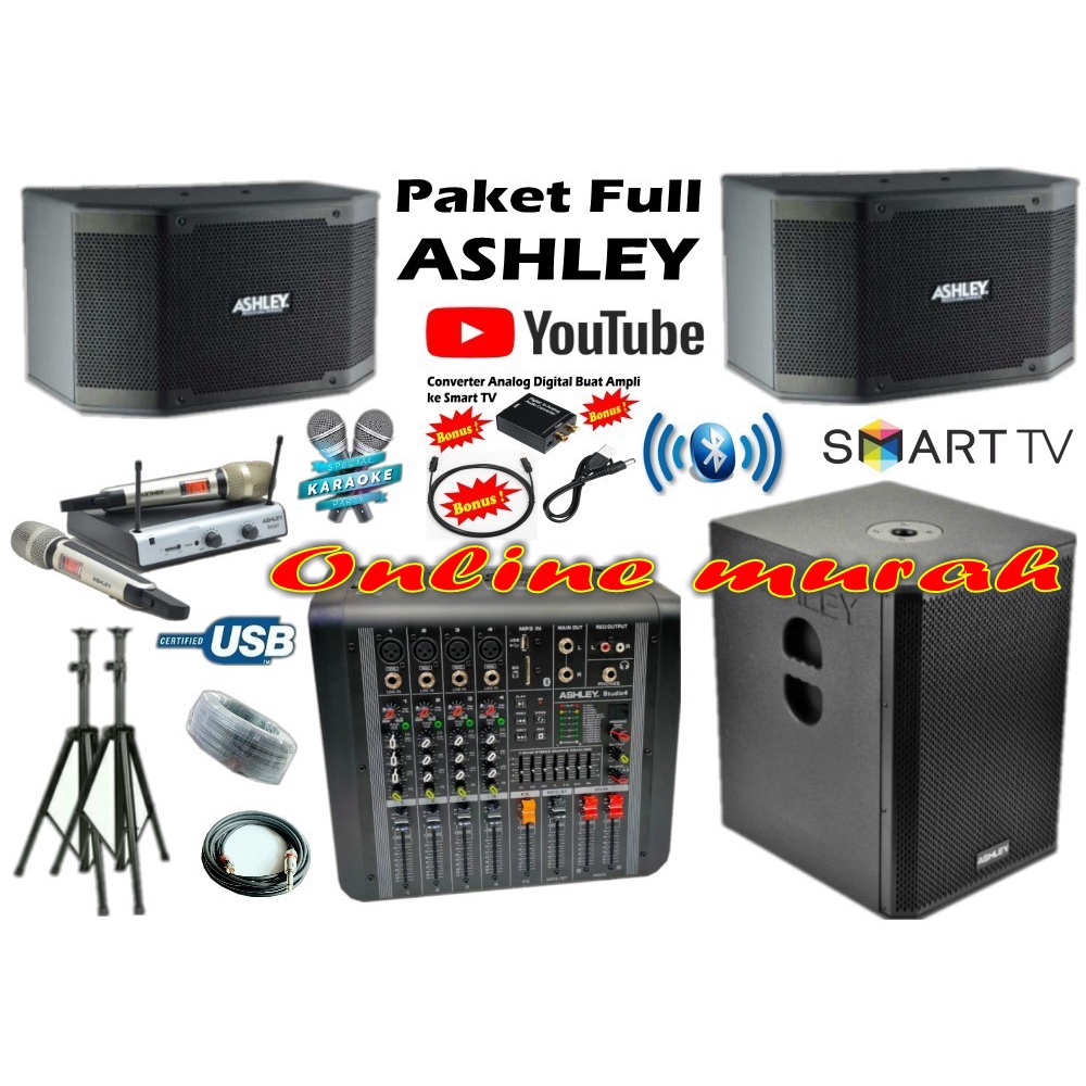 Jual paket sound system full ashley k2310 studio 4 subwoofer original ...