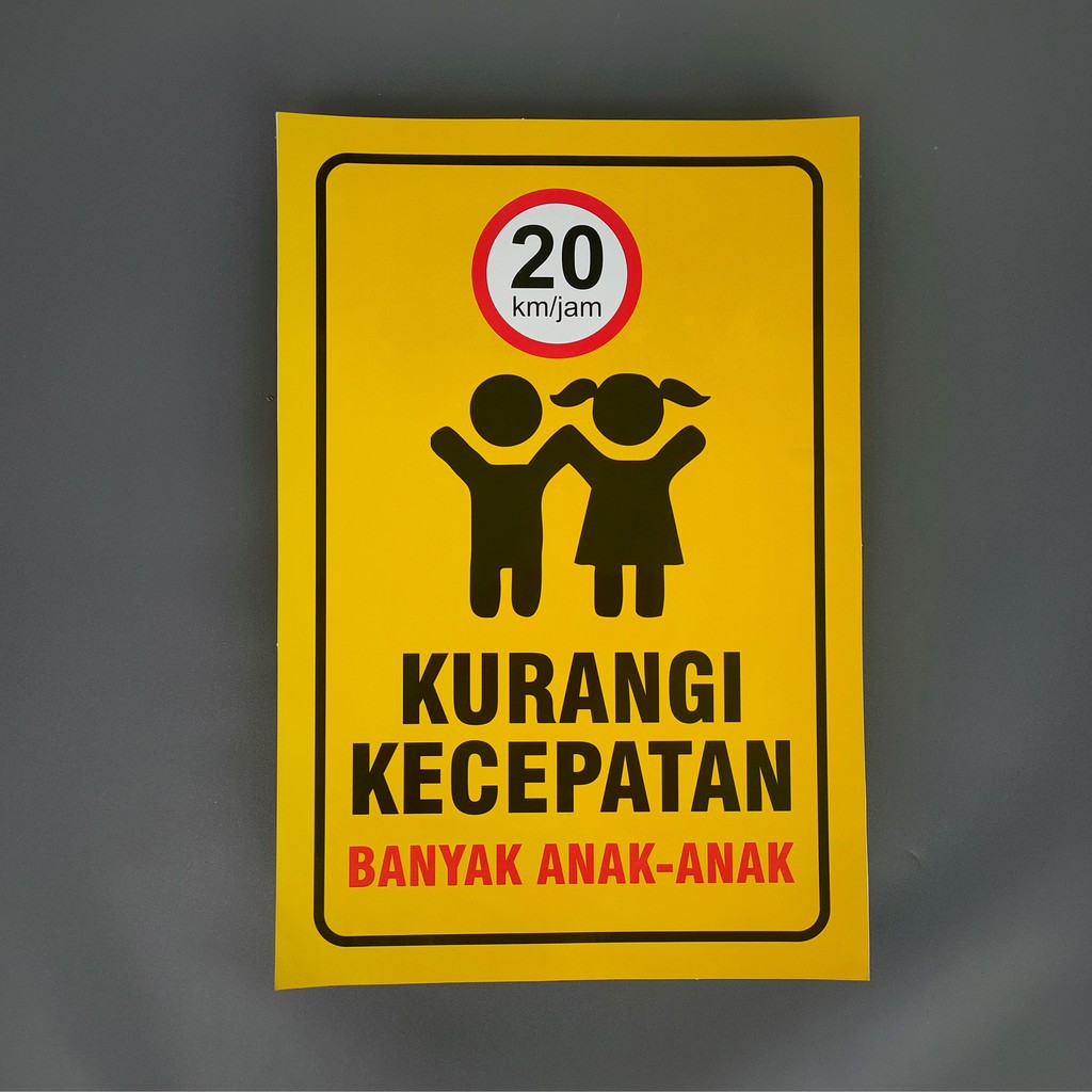 Jual Stiker Rambu Banyak Anak-anak, Kurangi Kecepatan, Banyak Anak-anak ...
