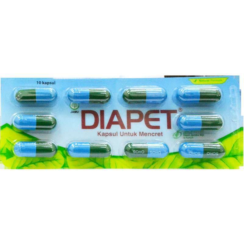 Jual DIAPET 10 KAPSUL OBAT DIARE HERBAL - PER STRIP | Shopee Indonesia