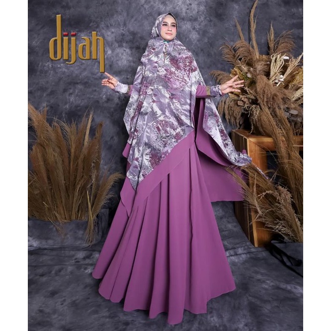 Jual Dijah 617 Syari elegan khimar jumbo by dijah original | Shopee ...