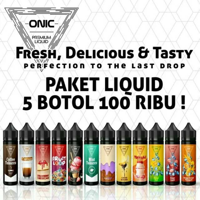 Jual ONIC - Promo Paket Hemat 5 Botol Premium Liquid Vape Pod Murah ...