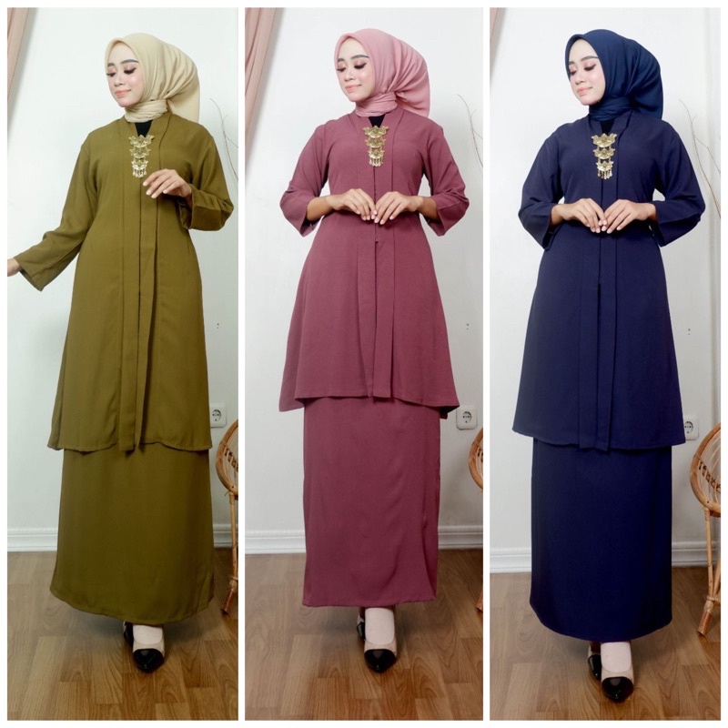 Jual Set Cindai / Set Rok Polos / Set kutu Baru / Set kebaya Kondangan / Set Kutu Sanjani / Set ...