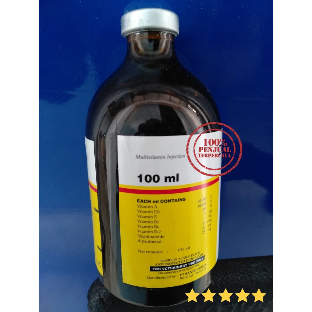 Obat SANBE INJECTAMIN 100 ml Vitamin Ternak Injeksi Hewan Sapi Kuda ...