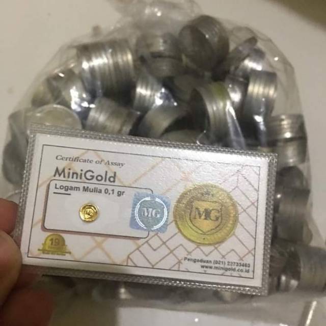 Mini gold 0.1gr 24k. Asli no kw kw.grosir | Shopee Indonesia