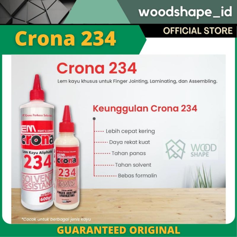 Jual Lem Kayu Crona 234 SR 600 gram (Lem Kayu Paling Kuat & Cepat ...