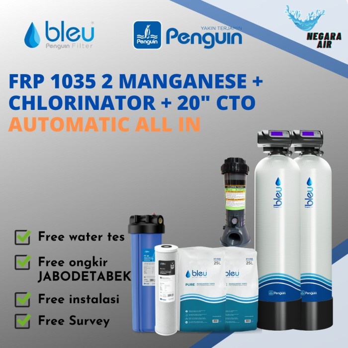 Jual paket filter air penguin bleu sumur toren tandon pdam saringan air ...