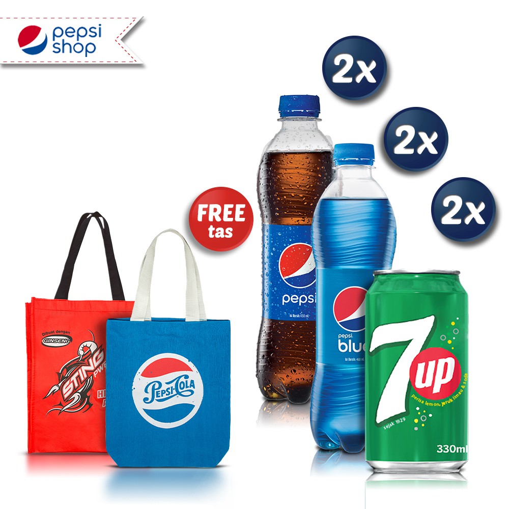 Jual Pepsi Bottle 450 ml Mix Pack & 7UP Can 330 ml - 6 Pcs | Shopee ...