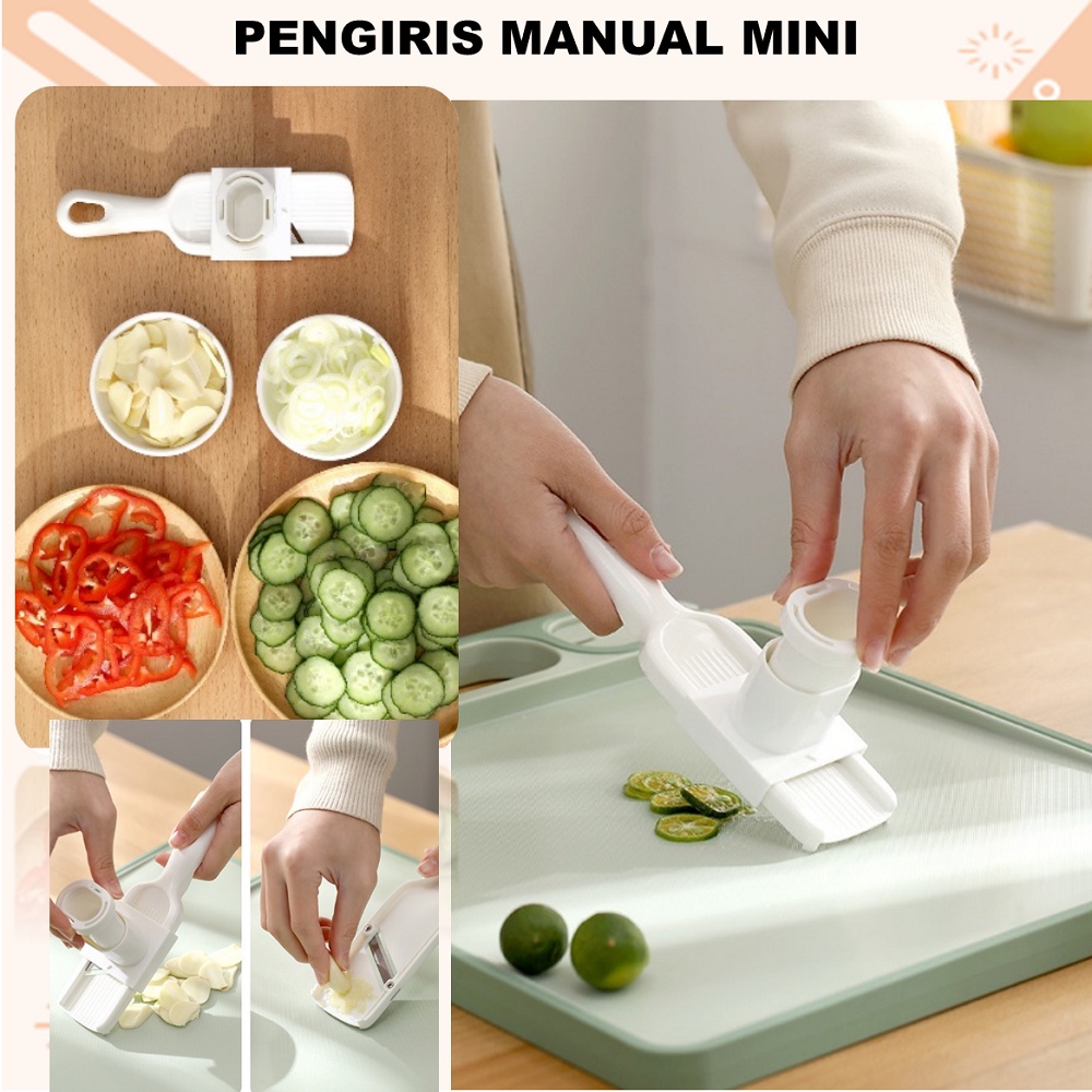 Jual Alat Pengiris Bawang Putih Merah Garlic Cutter Mini Parutan Manual ...