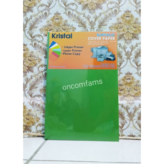 Jual Kertas Buffalo Kristal F4 160gr 100 Lembar Warna Hijau | Shopee ...