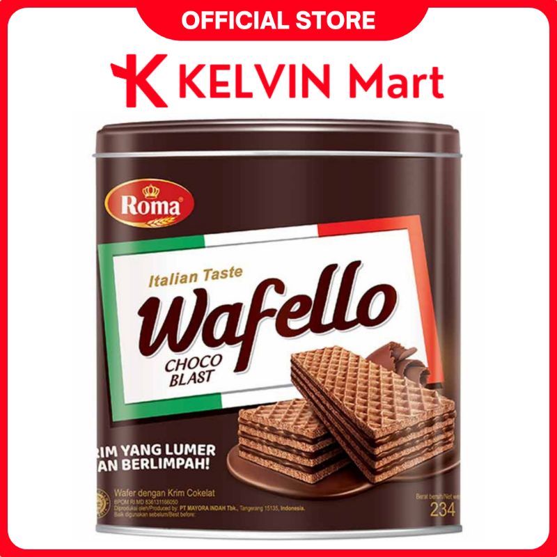 Jual Wafello Chocolate Wafer Italia Cokelat Kaleng pck 234g | KELVIN ...