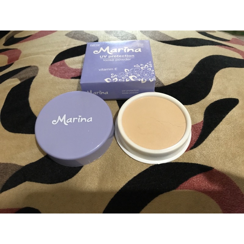 Jual Bedak tabur Marina, Marina loose powder natural | Shopee Indonesia