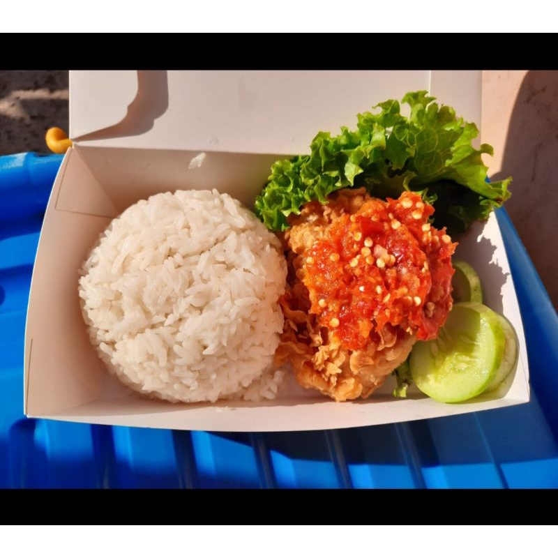 Jual Paket Nasi Ayam Crispy/Ayam geprek | Shopee Indonesia