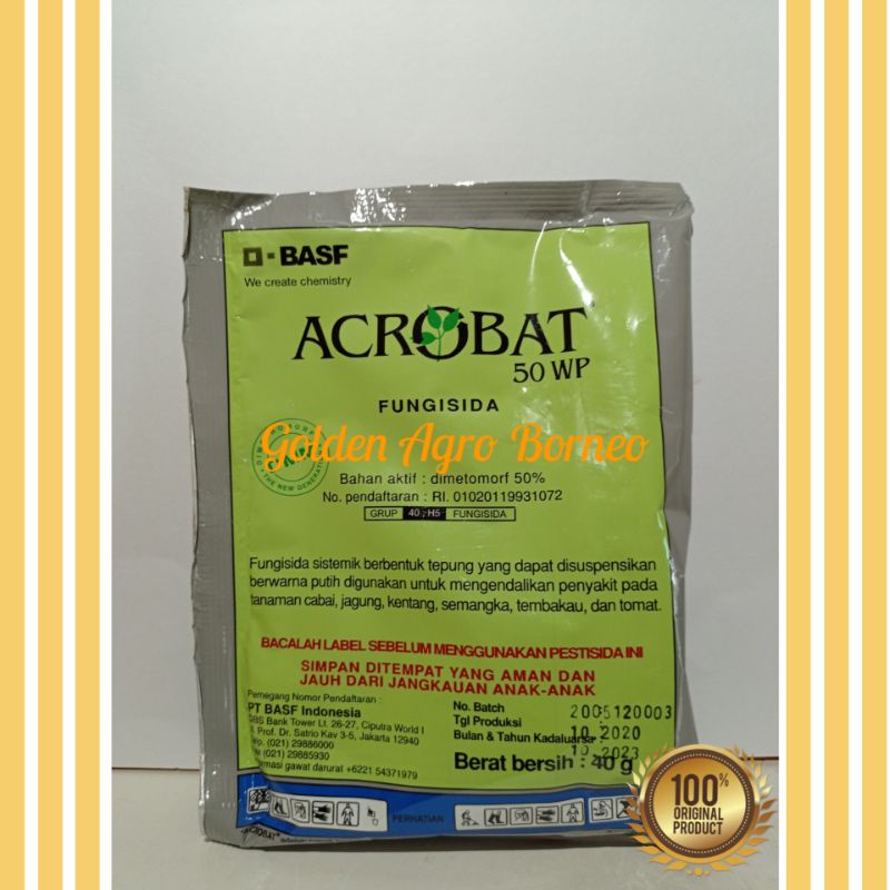 Jual FUNGISIDA ACROBAT 50WP WP 40 GRAM 40GR ORIGINAL | Shopee Indonesia