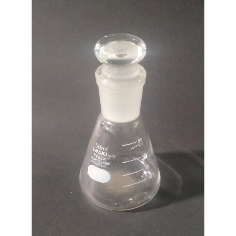 Jual ERLENMEYER 25 ML ASAH WITH TUTUP STOPER PYREX | Shopee Indonesia