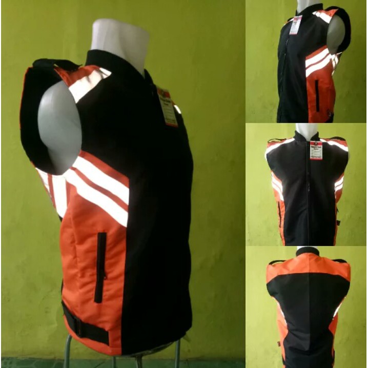Jual Rompi motor rompi bikers touring harian 07 black orange | Shopee ...