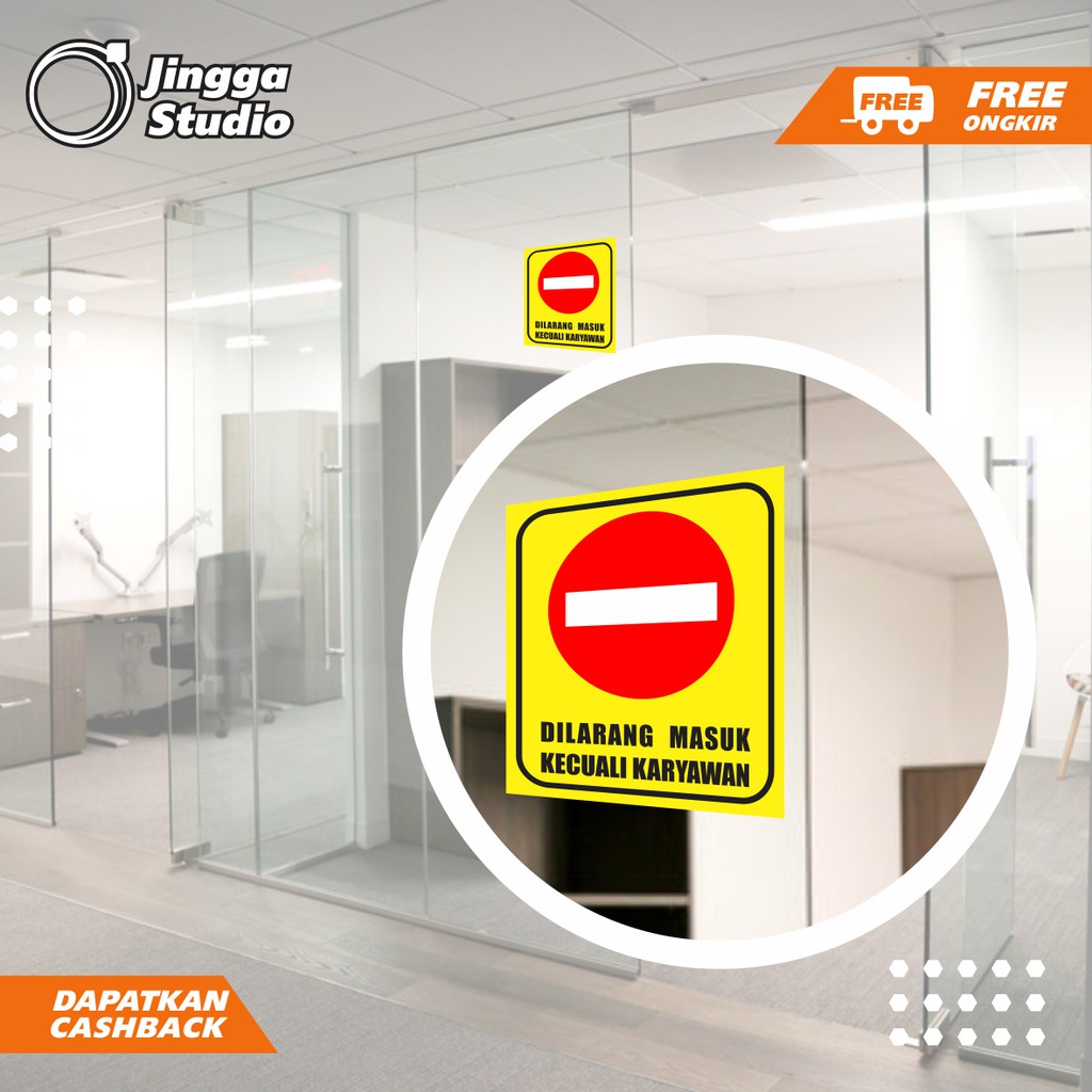 Jual Stiker penunjuk signs sticker larangan masuk Indonesia|Shopee ...