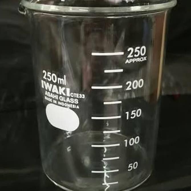 Jual lab Iwaki Beaker Glass 250 ml Low Form/Gelas Kimia Iwaki | Shopee Indonesia