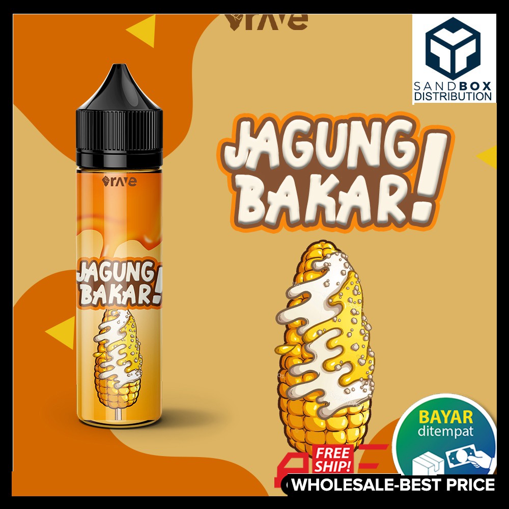 Jual .Liquid Murah Rave Liquids Jagung Bakar 60ML RasaEnak Tebal Mantab ...