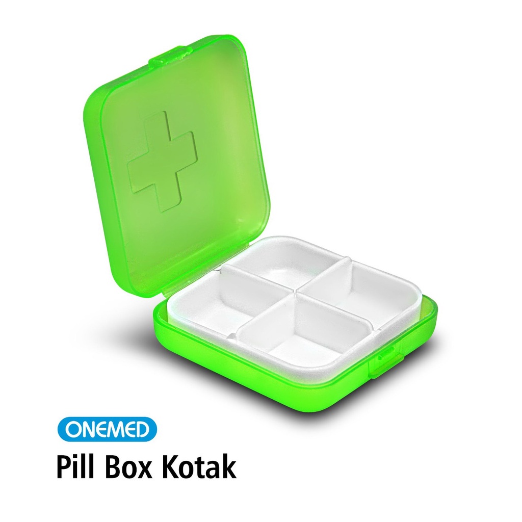 Jual Pill Box Kotak Tempat Penyimpanan Obat 4 Section 4 Sekat Bagian ...