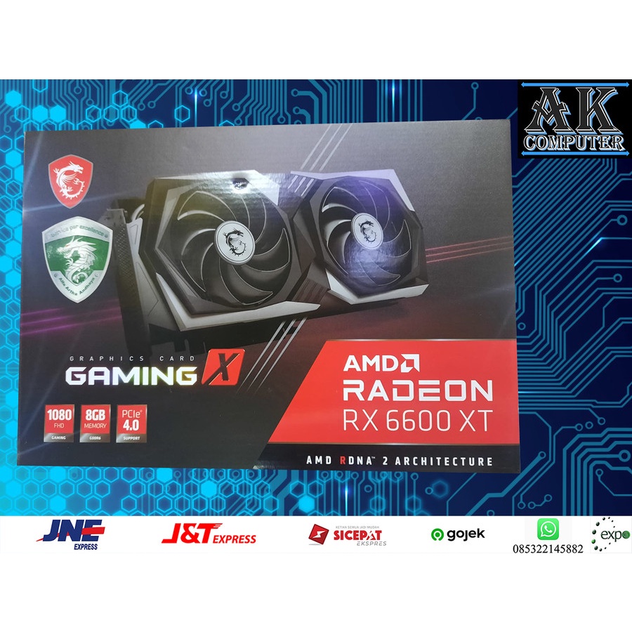 Jual VGA MSI Radeon RX 6600 XT GAMING X 8GB GDDR6 RX6600XT Indonesia ...
