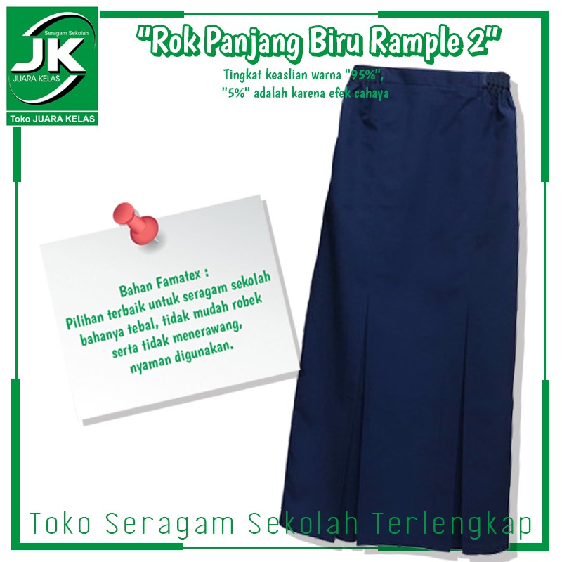 Jual [Toko Juara Kelas] Rok Panjang ''Rampel 2'' Seragam Sekolah SMP ...