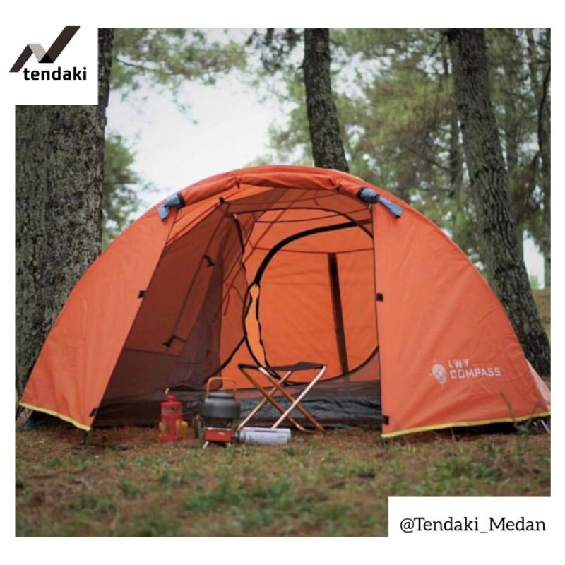 Jual Tenda camping LWY | Tenda camping compass 4P fiber | Double layer ...