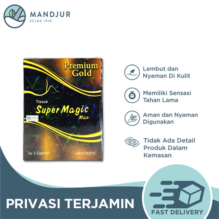 Jual Paling Mahal Tissue / Tisu Super Magic Man Premium Gold Isi 3 ...
