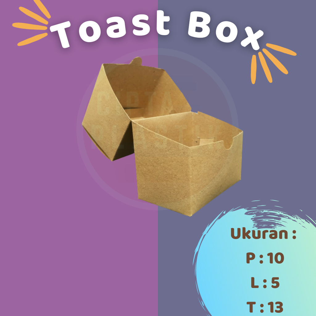 Jual Toast Box Dus Kotak Roti Bakar Kraft Laminasi Dalam Eco Friendly ...