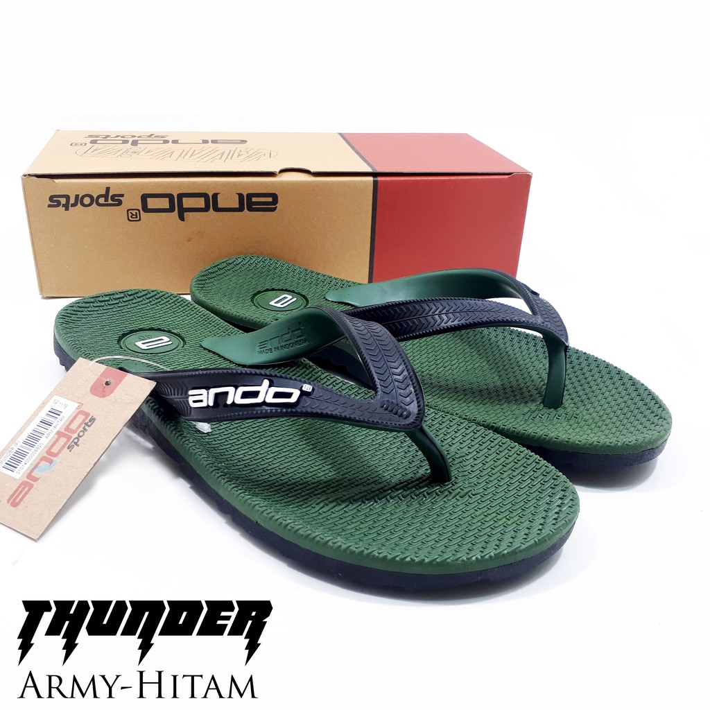 Jual Sandal Ando Thunder Sendal Jepit Sport Distro | Shopee Indonesia