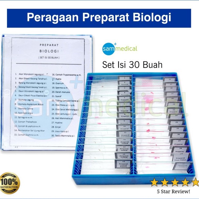 Jual Peragaan Preparat Biologi Set Isi 30 | Shopee Indonesia