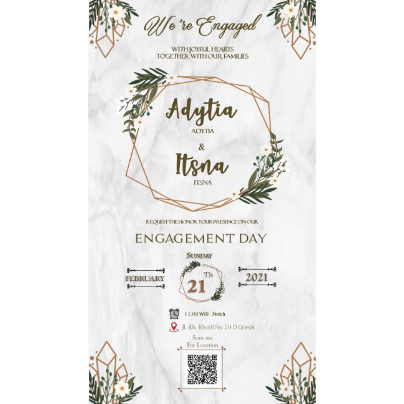 Jual undangan digital engagement invitation full hd Indonesia|Shopee ...