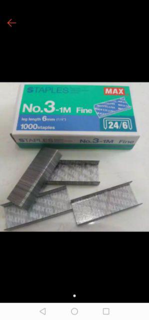 Isi Staples Max Besar No.3-1M Ecer / Refill Stapler Max No. 3 | Shopee ...
