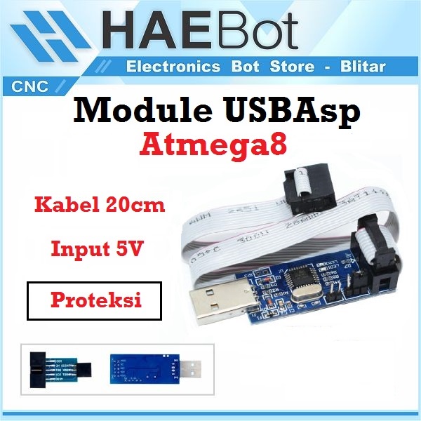Jual [HAEBOT] USBAsp AVR ISP Programmer Module IC Atmega Attiny AT90 Mikrokontroller Atmel ...
