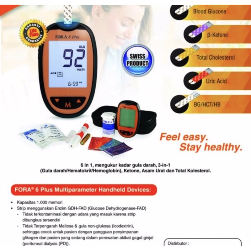 Jual ALAT CEK FORA 6 PLUS / ALAT TES GULA /ALAT TES KOLESTEROL /ALAT ...
