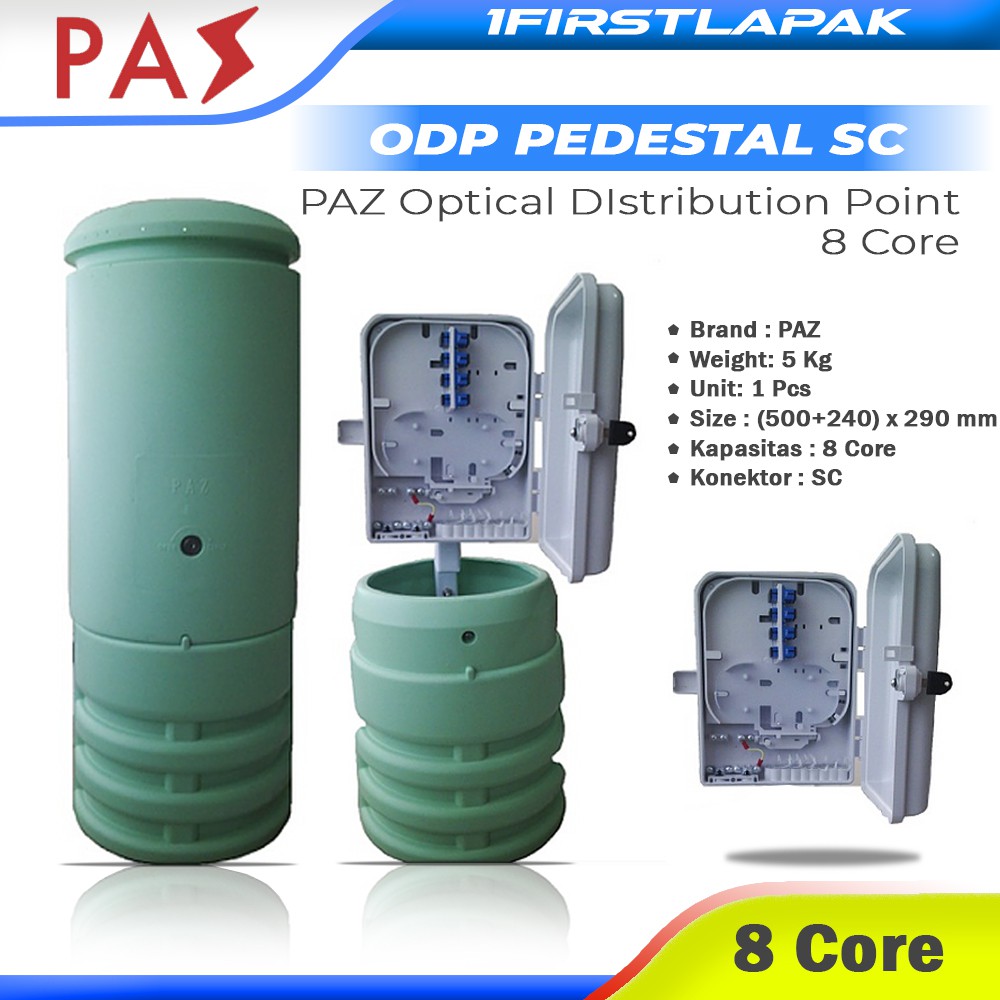 Jual ODP pedestal PAZ 8 Core Fiber Optik FODP 8c Pedestal Optical ...