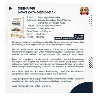 Jual BUKU AWAS KAYA MENDADAK ARI CHANDRA KURNIAWAN ARCHAN KMO INDONESIA ...