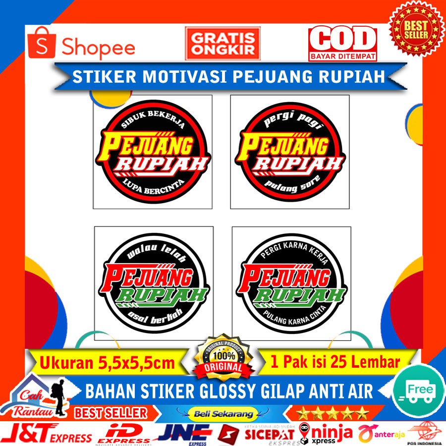 Jual STIKER TULISAN KATA KATA MOTIVASI PEJUANG RUPIAH CINTA KELUARGA ...