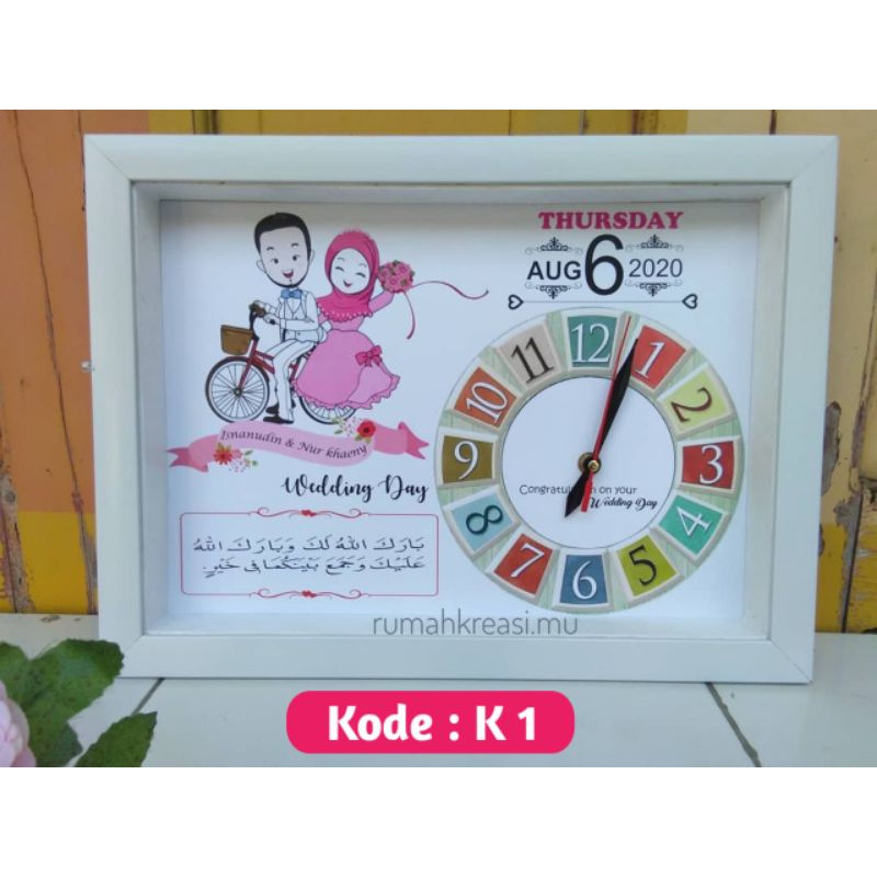 Jual pigura jam(ultah, wisuda, pernikahan) | Shopee Indonesia