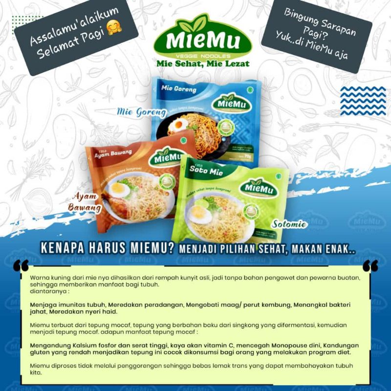Jual MieMu Mie Instan tepung Mocaf || Veggie Noodless || Mie Sehat ... Jual MieMu Mie Instan tepung Mocaf || Veggie Noodless || Mie Sehat ...