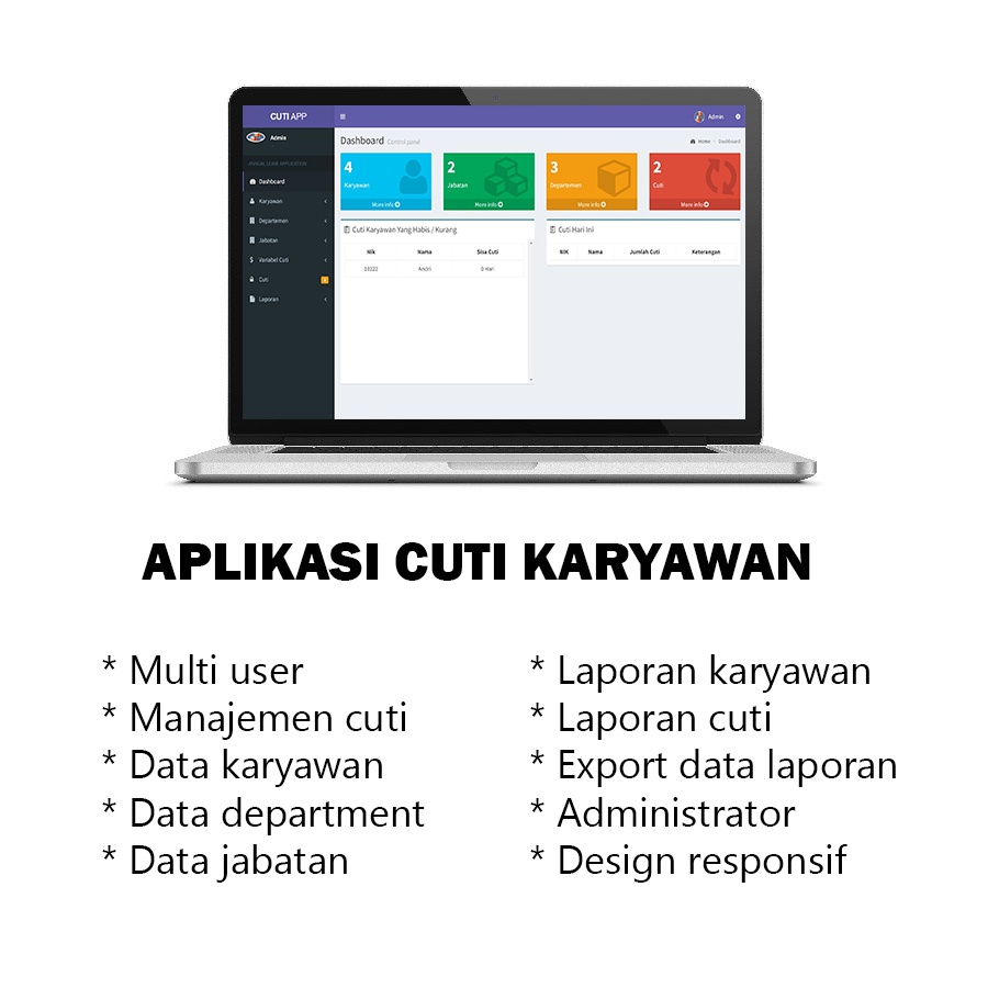 Jual Aplikasi Cuti Karyawan Berbasis Web | Shopee Indonesia