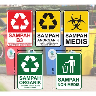 Jual Stiker / Label Stiker / Stiker Penanda Tempat Sampah Medis / Non ...