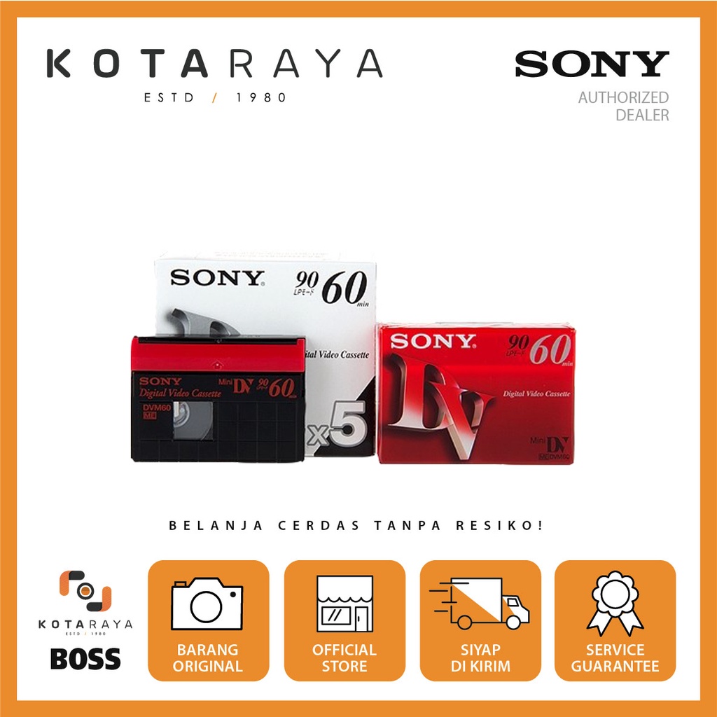 Jual Kaset Mini DV Sony 60min For Handycam Mini DV SONY DVM60R3 ...