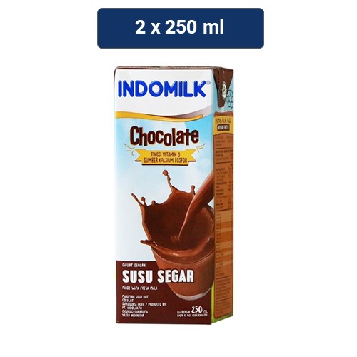 Jual Indomilk Susu UHT Chocolate 2 x 250 mL | Shopee Indonesia