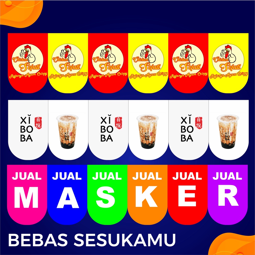 BUNTING FLAG BANNER BENDERA CUSTOM | Shopee Indonesia