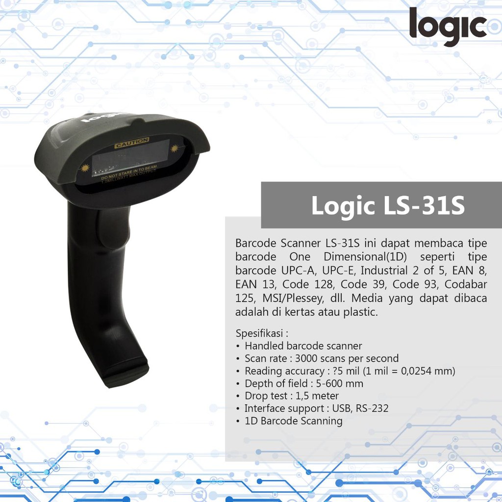 Jual Barcode Scanner FingerSpot Logic LS-31S | Shopee Indonesia