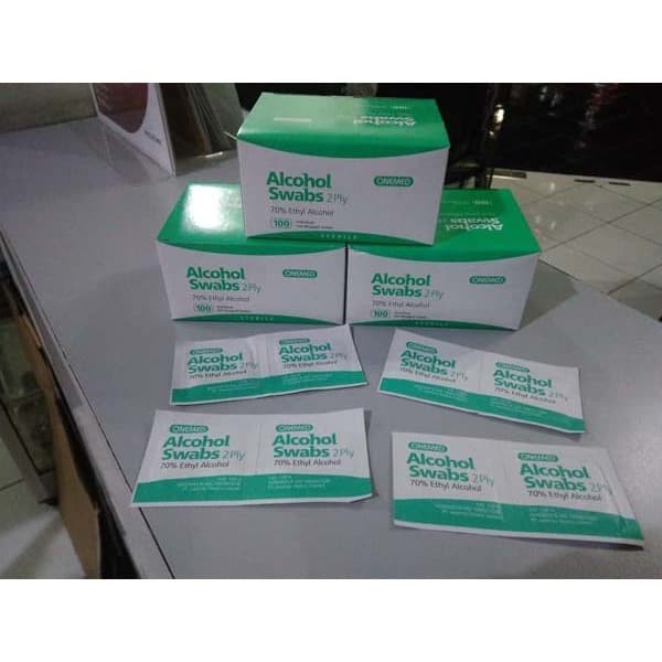 Jual P3K-PERALATAN- TISSUE ALKOHOL ALCOHOL ONEMED SWAB KAPAS ALKOHOL ...